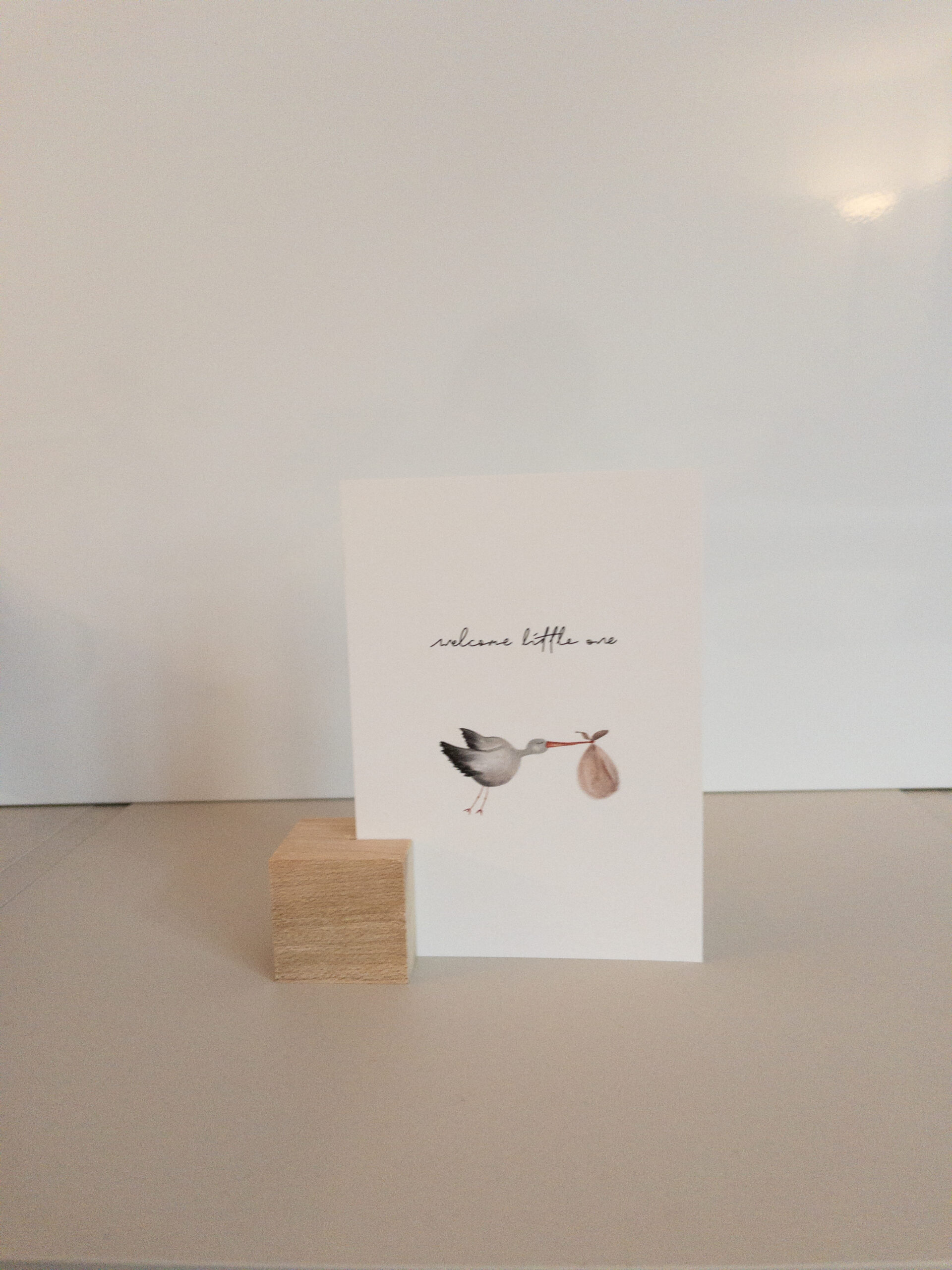 Storch zur Geburt Postkarte | juna paper creations store